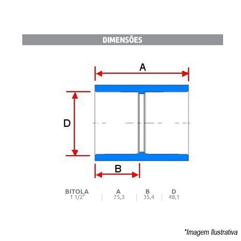 Luva TigreFire 1 1/2 SCH80 22890905 Tigre - lojadopedrao