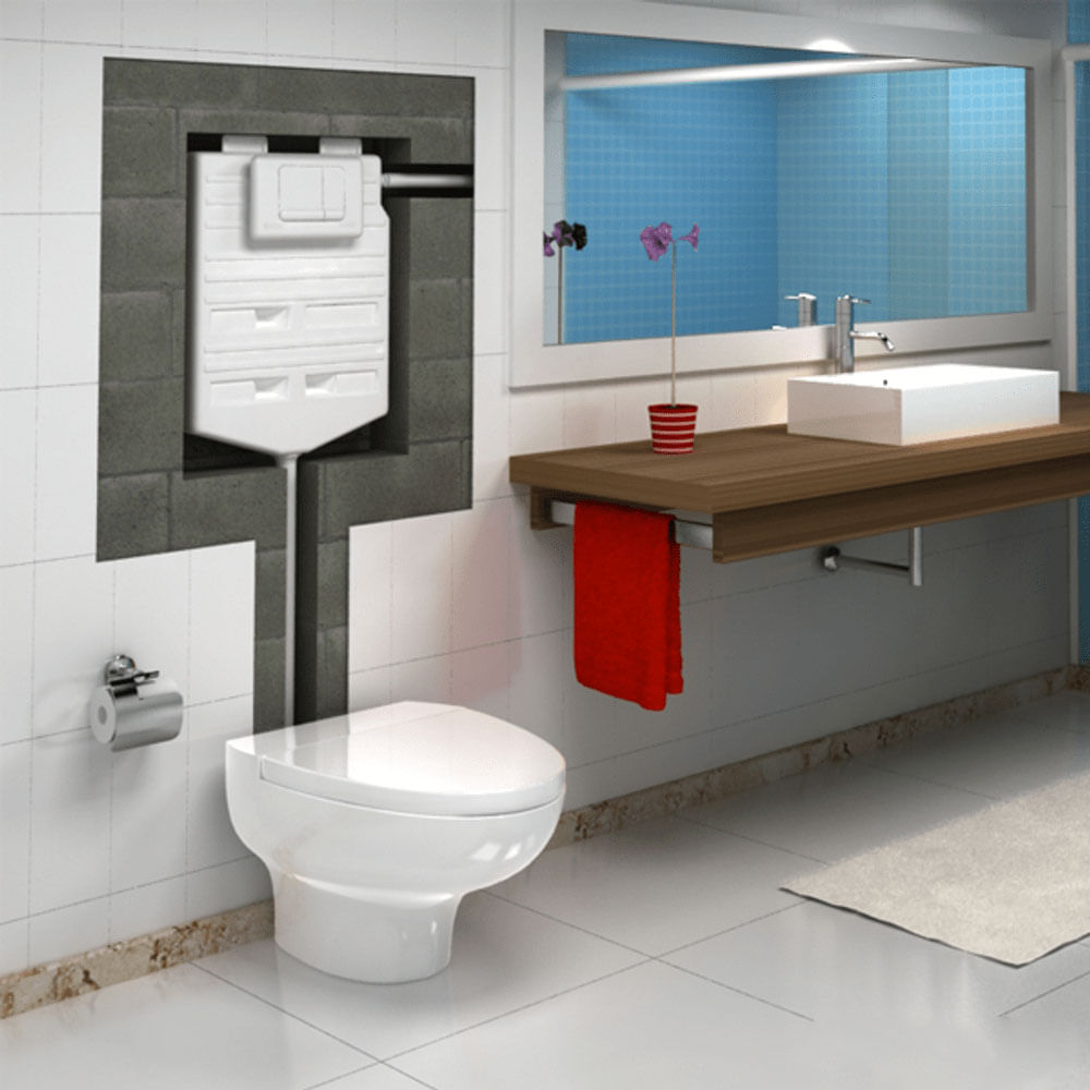 Caixa de Descarga Completa Ecoline Premium 3/6 Litros Branco - Montana ...