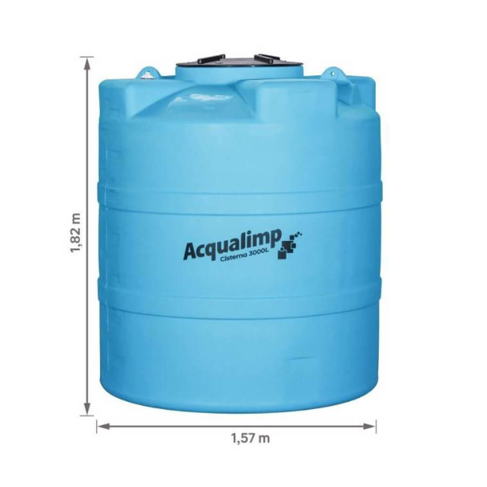 Cisterna 3000 Litros Acqualimp Pedraopvc