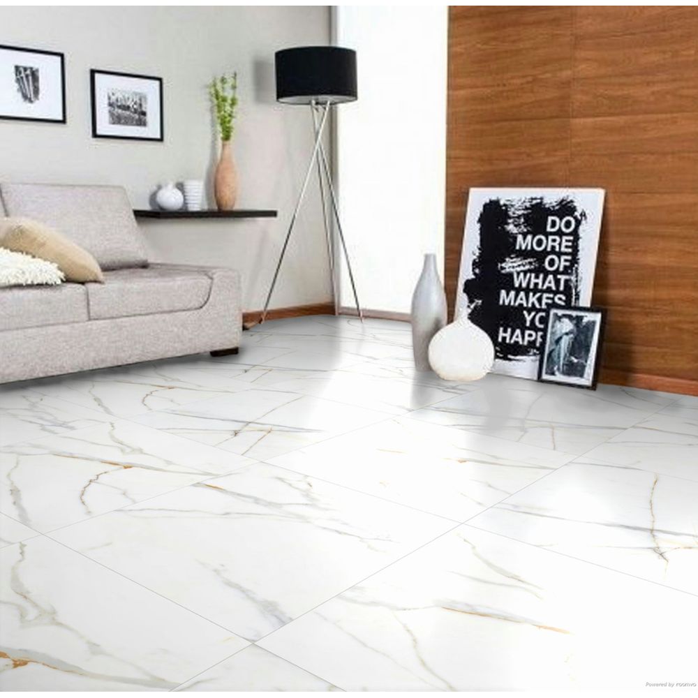 Piso Cerâmico Polido 75x75cm Carrara D'oro - Embramaco - lojadopedrao