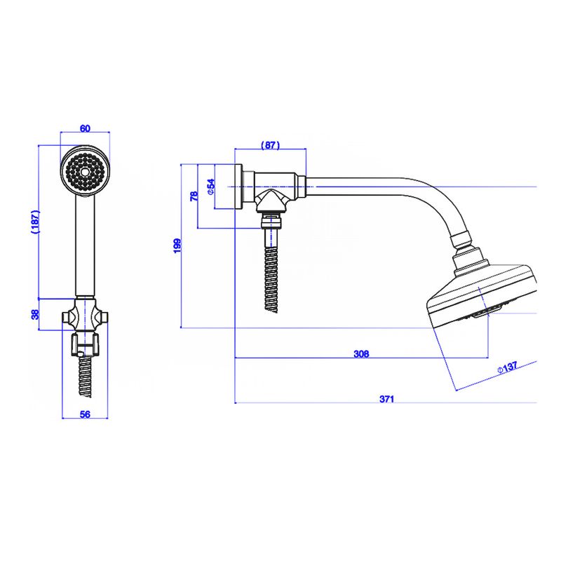 Chuveiro Acqua Plus com Desviador Ducha Manual Black Matte - Deca ...