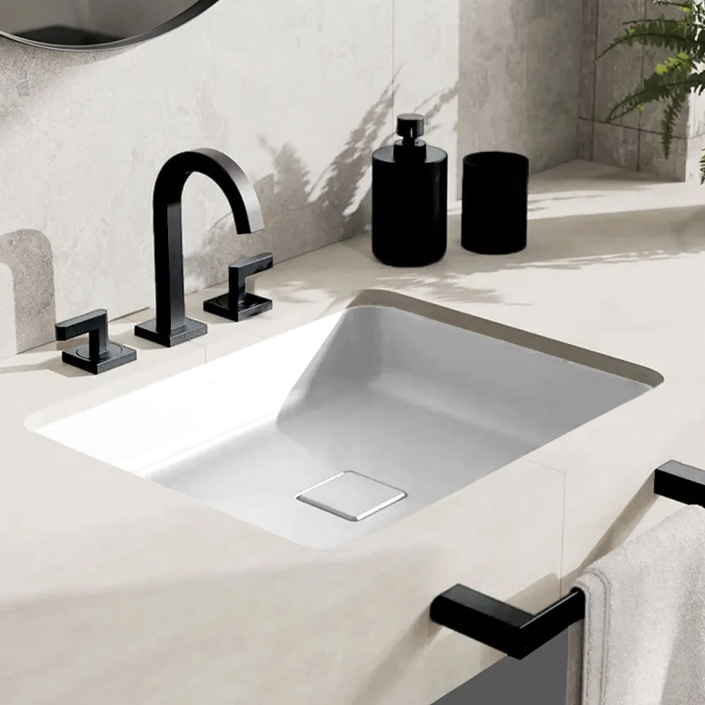 Cuba de Embutir Retangular Slim 45x55cm Branca - Deca - lojadopedrao