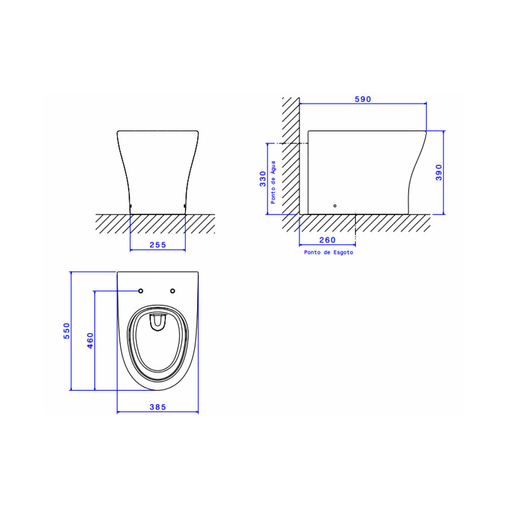 Kit Vaso Sanitário Convencional Total Clean C/ Assento e Acessórios ...